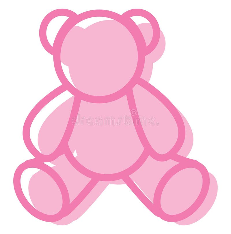 Pink bear, icon stock vector. Illustration of valentine - 259400948