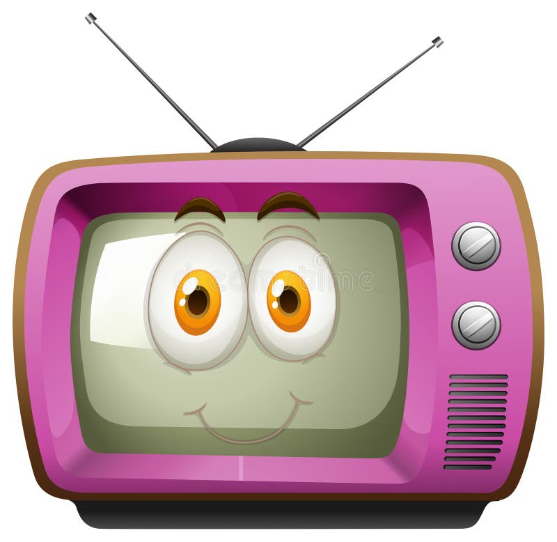 Pink Screen Television Cartoon Stock Illustrations – 127 Pink Screen ...