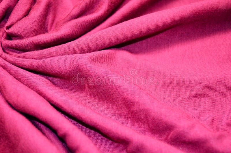Pink Textile Pattern As a Background. Pink Material Texture on Fabric ...