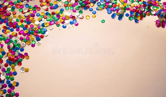 Pink Texture with Colorful Sequins Frame Stock Photo - Image of golden ...