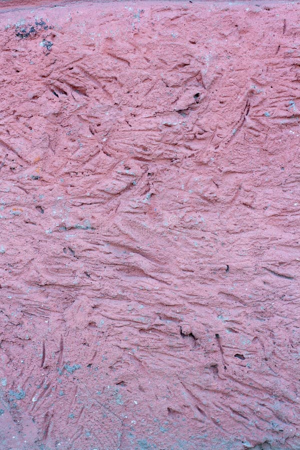 Pink Texture of a Stone Wall from a Mortar with Recesses. Stock Photo ...