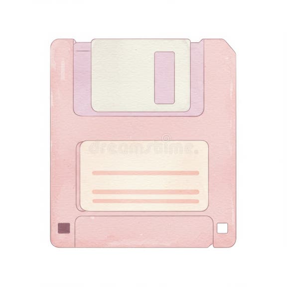 Pink Textured Floppy Disk Illustration Stock Illustration ...