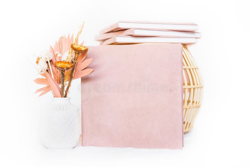 Pink textured photo albums stock image. Image of love - 213569751