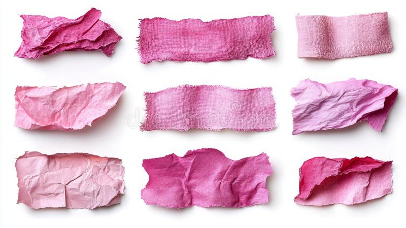 Pink Textures of Torn Paper Generative AI Stock Illustration ...