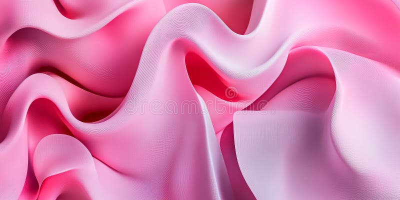 Pink Textures Wallpaper with Abstract Silk Smooth Waves Pattern. Soft ...