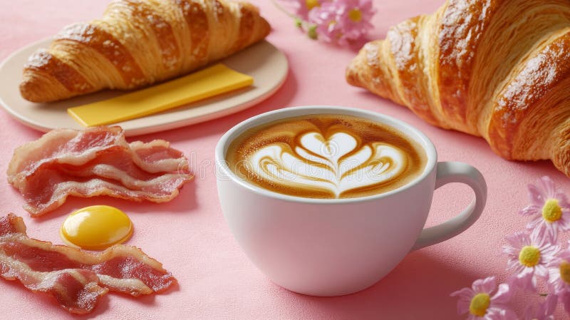 Bacon and bread stock image. Image of redy, wooden, filled - 81260909