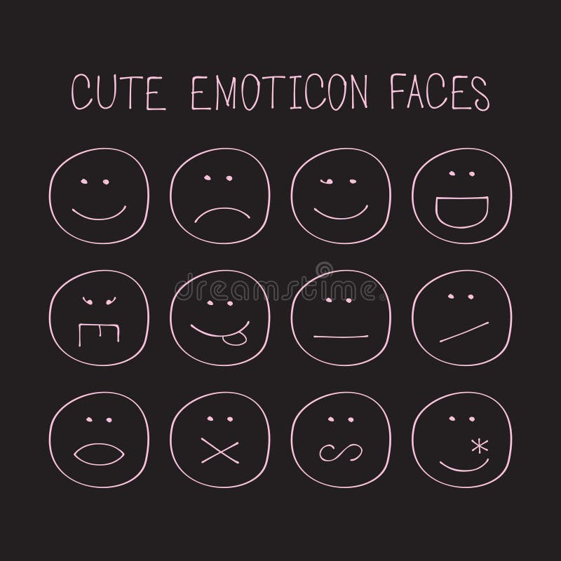 Cute Emoticon Design Stock Illustrations – 238,012 Cute Emoticon Design ...