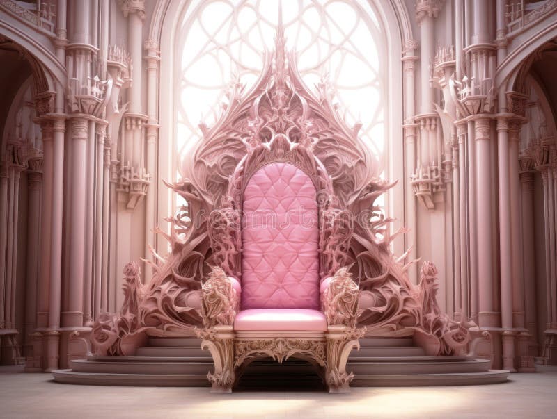 Decorated Empty Throne Room. Stock Image - Image of queen, imperial ...