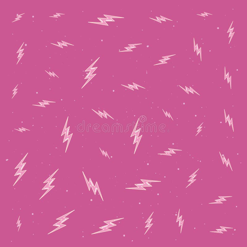 Pink Thunderbolt Decoration Stock Vector - Illustration of pink, charge ...