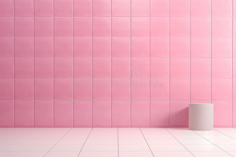 Pink Tile Wall Checkered Background for Bathroom Floor Stock ...