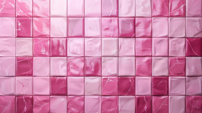 Pink Tiles in Stylish Bathroom. Background Design Stock Image - Image ...