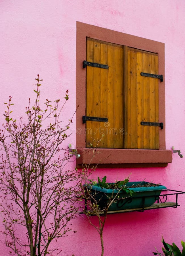 Pink Timber Frame House in Alsace Stock Image - Image of tourist ...