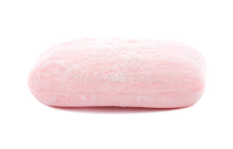 Pink toilet soap with foam stock image. Image of washing - 14166923