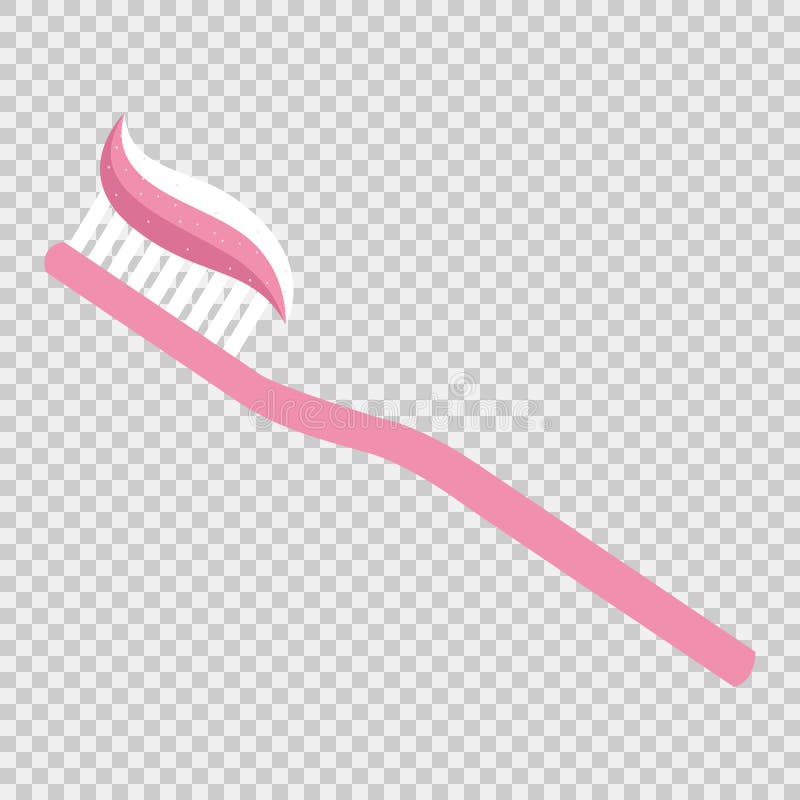 Pink Toothbrush with Toothpaste Icon Stock Vector - Illustration of ...