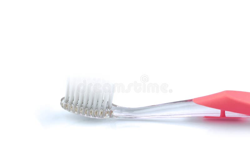 Pink Toothbrush with White Bristle Stock Image - Image of brush ...