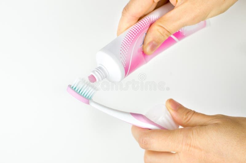 Pink toothpaste stock image. Image of pink, lubricant - 26315387