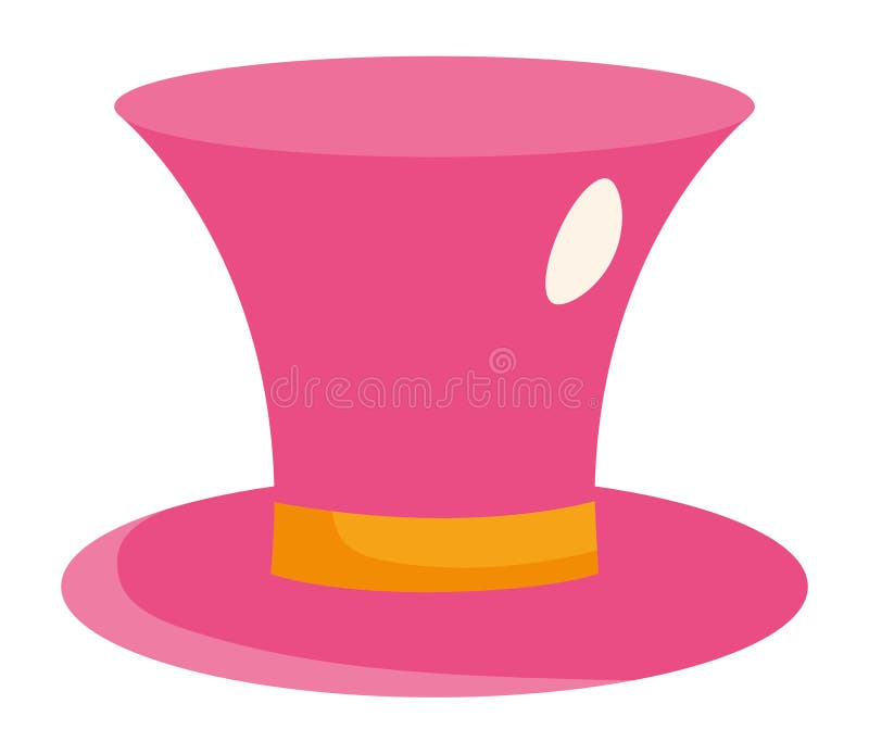 Pink top hat stock vector. Illustration of style, pink - 357578164