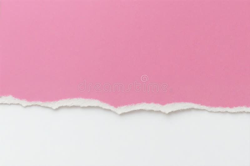 Pink Torn Paper Edge with White Background Stock Illustration ...