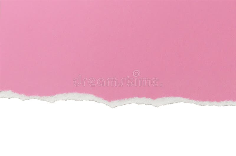 Pink Torn Paper Edge with White Background Stock Illustration ...