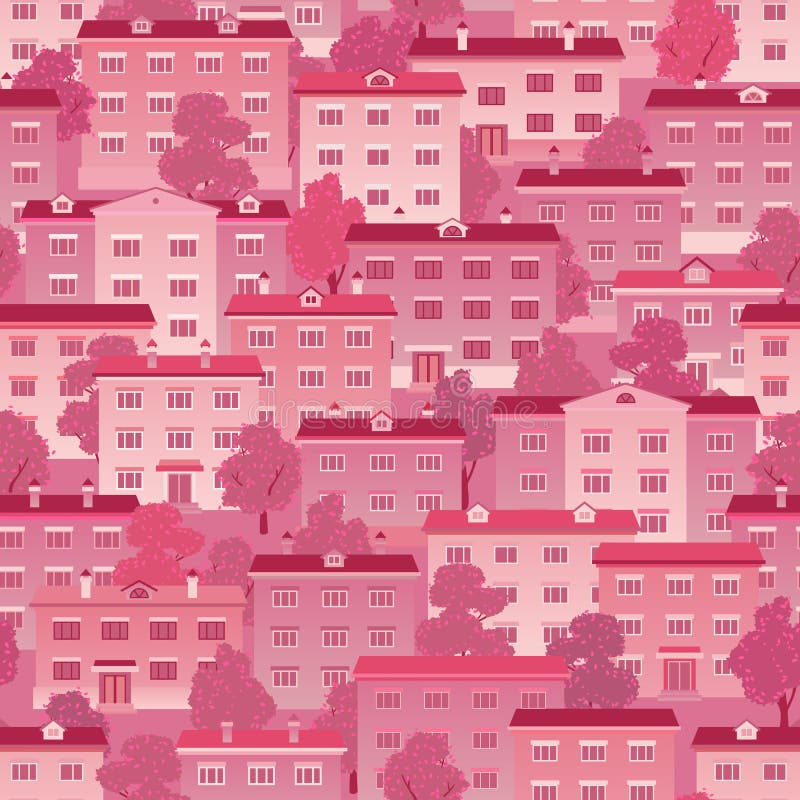 Pink Town Houses Stock Illustrations – 904 Pink Town Houses Stock ...