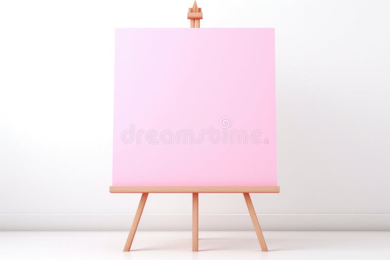 Pink Toy Toy Art Easel White Background Stock Illustration ...