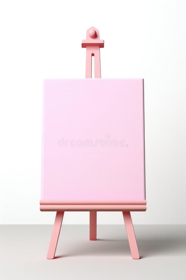Pink Toy Toy Art Easel White Background Stock Illustration ...