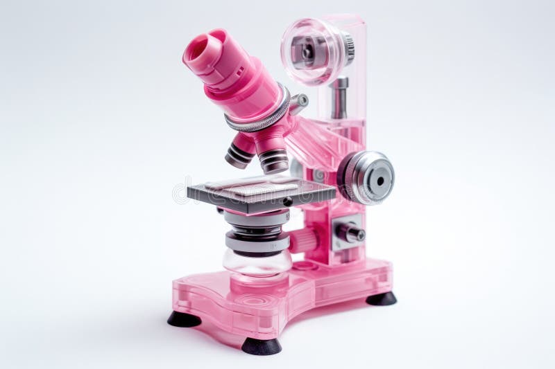 Pink Toy Toy Microscope White Background Stock Illustration ...