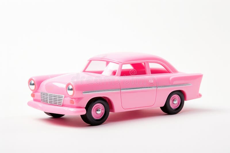 Pink Toy Toy Police Car White Background Stock Illustration ...