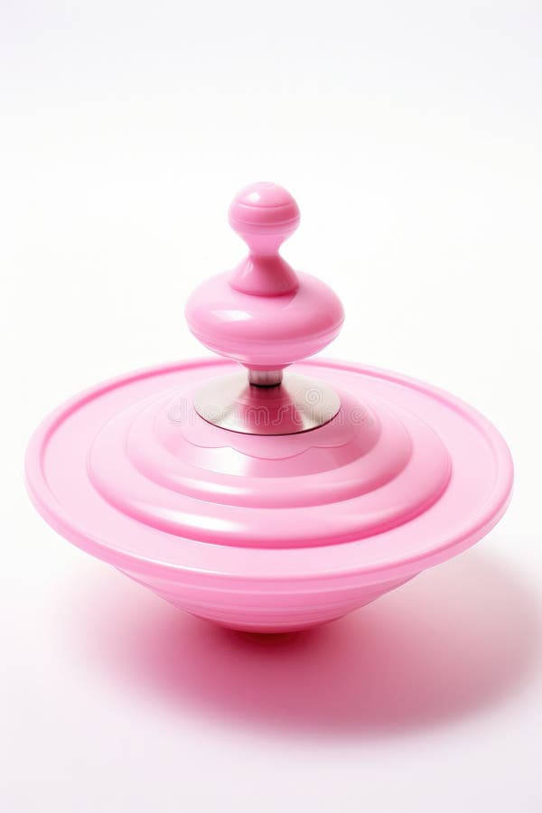 Pink Toy Toy Spinning Top White Background Stock Illustration ...