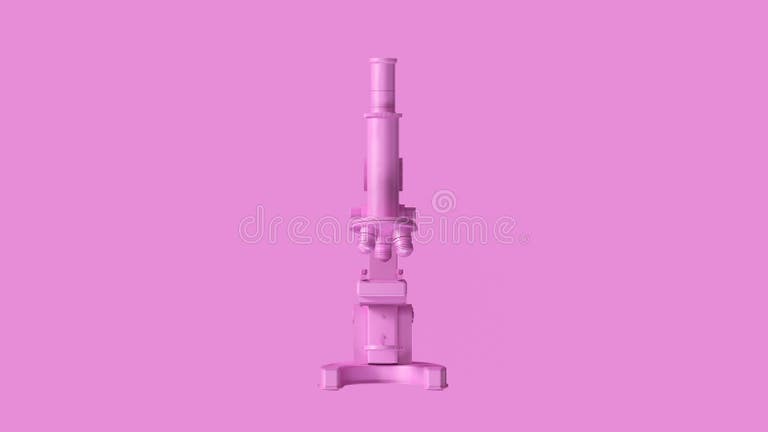 Pink Traditional Microscope Stock Illustration - Illustration of clean ...
