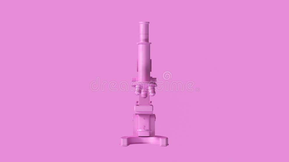 Pink Traditional Microscope Stock Illustration - Illustration of clean ...
