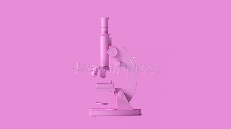 Pink Traditional Microscope Stock Illustration - Illustration of color ...