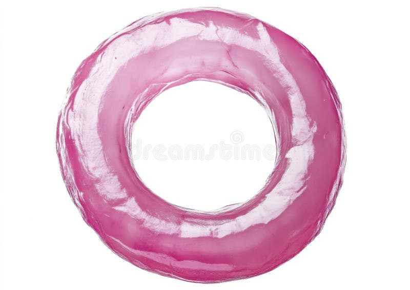 Pink Translucent Inflatable Ring on White Background Stock Illustration ...