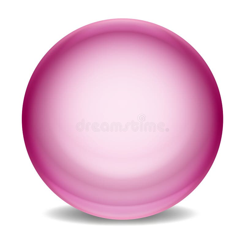 Pink Transparent Sphere stock vector. Illustration of marble - 66474279