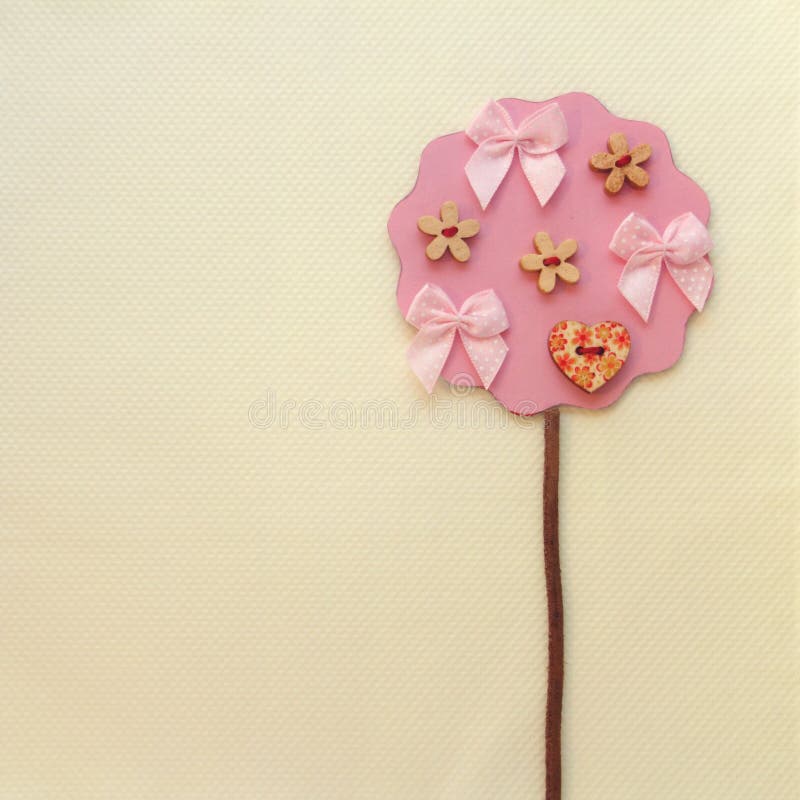 Pink Tree Craft stock image. Image of baby, growth, thank - 72794205