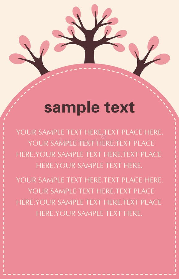Pink Tree Flyer/Poster Template Stock Illustration - Illustration of ...
