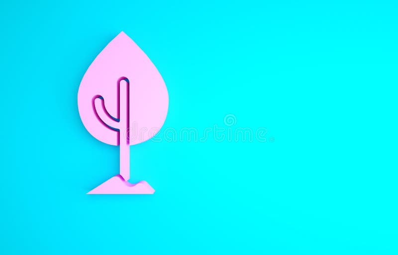 Set Tree Icon Isolated on Pink and White, Black Background. Forest ...