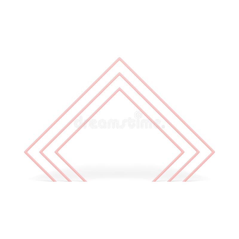 Pink Triangle Level Arch Geometric Base Foundation Creative 3d Element ...