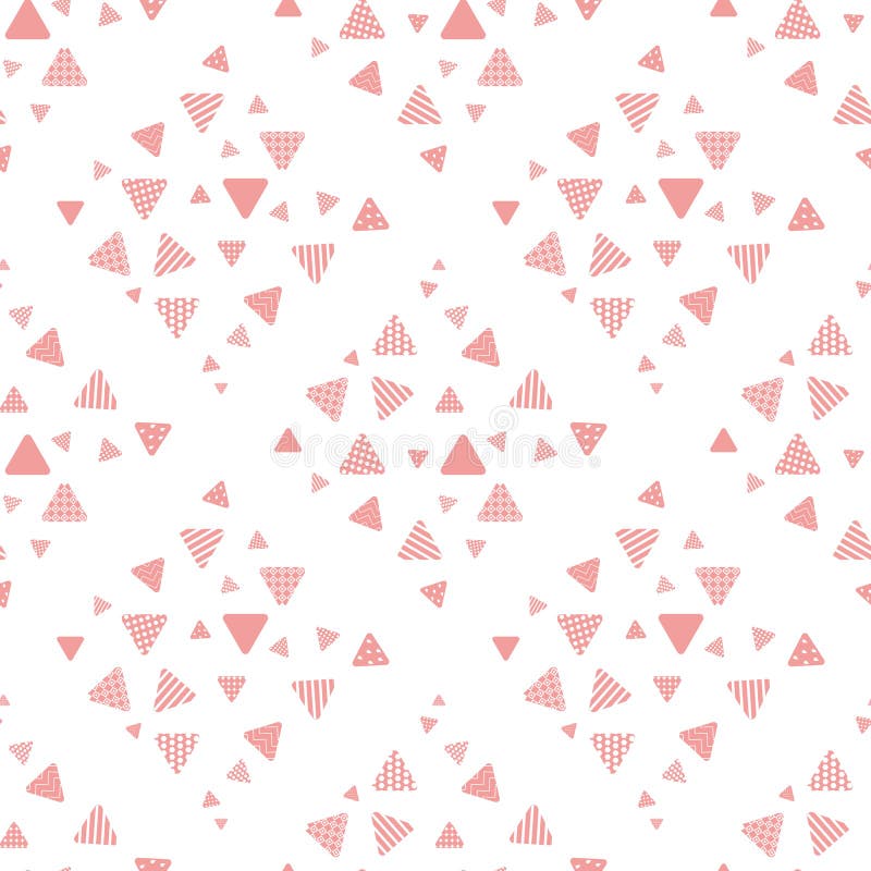 Pink Triangle with Many Pattern Inside Seamless Pattern for Fabric ...