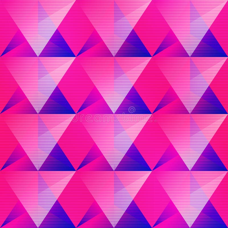 Pink Triangle Seamless Pattern Stock Vector - Illustration of digital ...