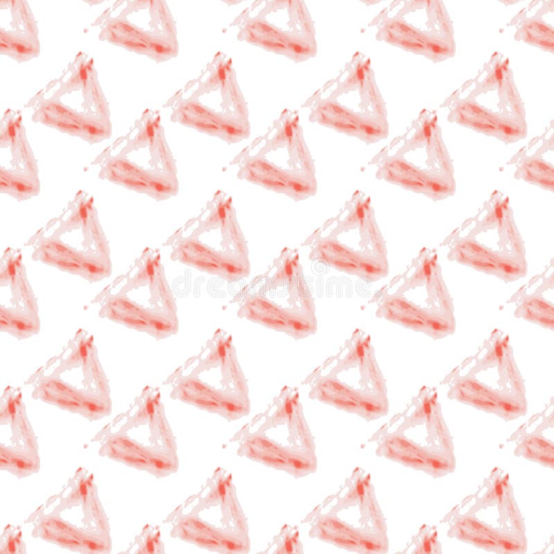 Pink Triangles on a White Background, Geometry. Vector Seamless Pattern ...