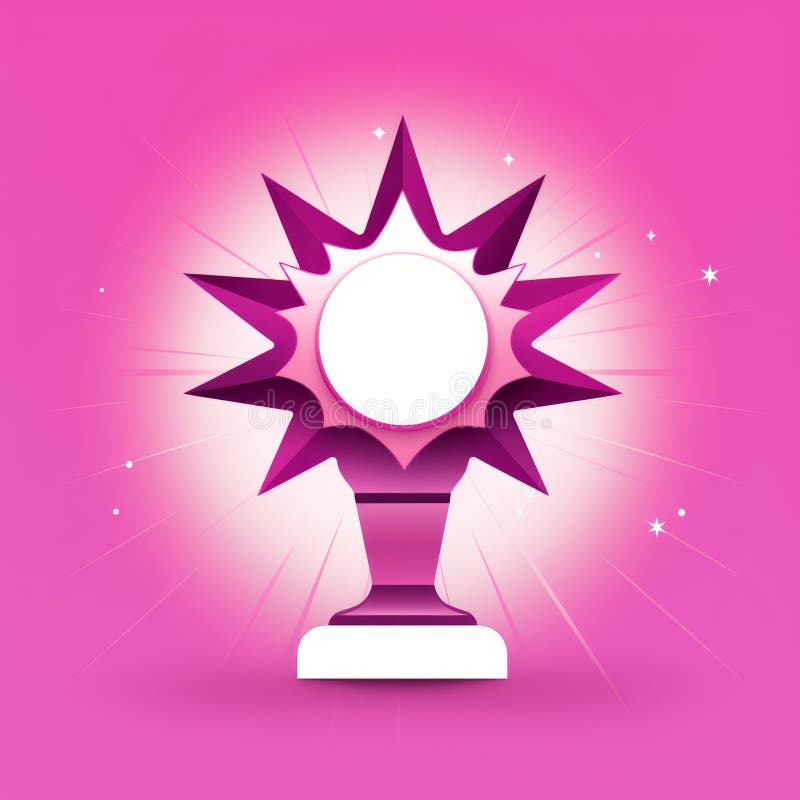 A Pink Trophy on a Pink Background Stock Photo - Image of graphic ...