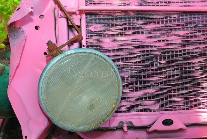 Pink truck radiator stock image. Image of headlight, truck - 93310375