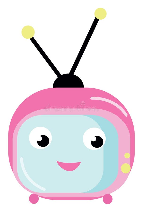 Pink Screen Television Cartoon Stock Illustrations – 188 Pink Screen ...