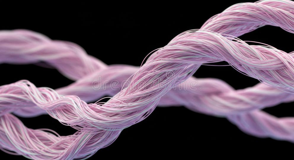 Pink Twirled Threads Abstract Background Stock Illustration ...