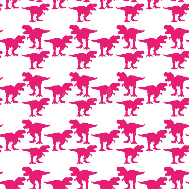 Pink Tyrex Silhouette Pattern Stock Vector - Illustration of cartoon ...
