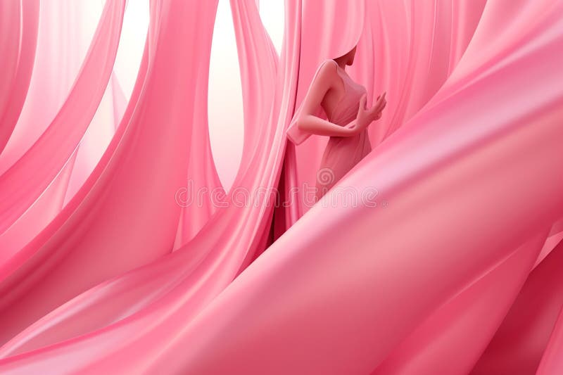 Pink Unity Wall Hands Reaching Out To Touch a Stock Illustration ...