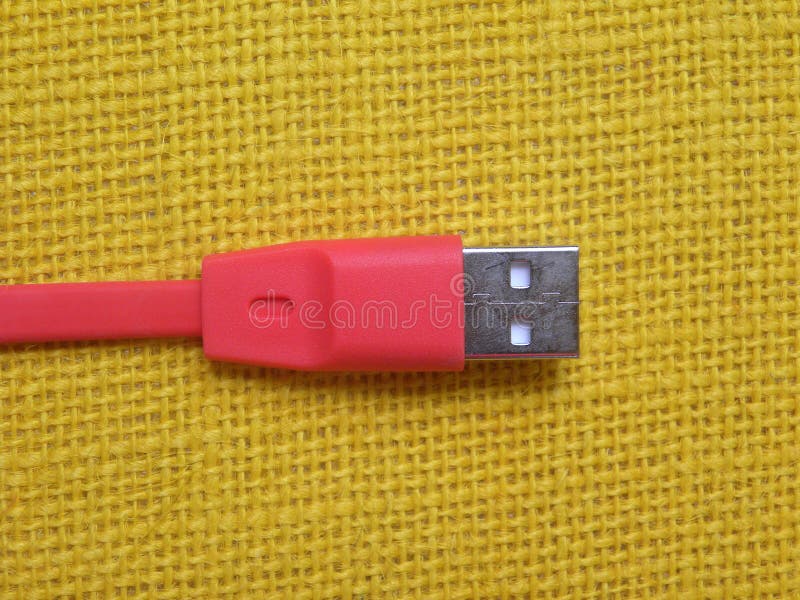 Pink USB cable stock image. Image of accessory, hdmi - 190083817