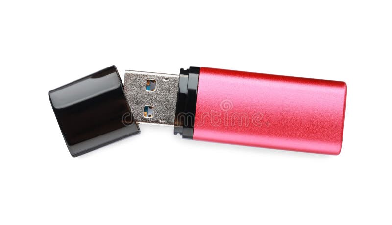 Pink Usb Flash Drive Isolated on White Stock Image - Image of hardware ...