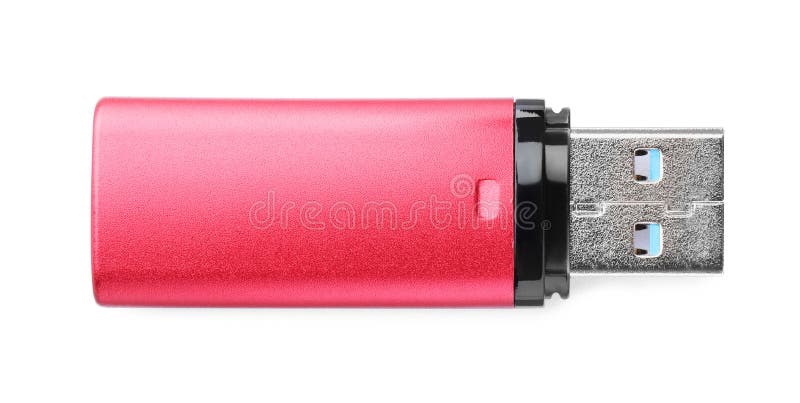 Pink Usb Flash Drive Isolated on White Stock Image - Image of save ...